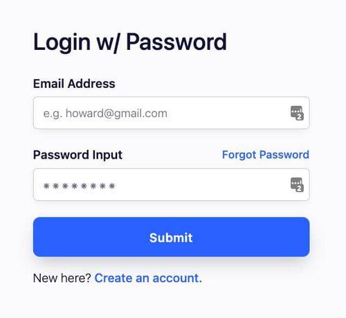 Login With Password | Free Webflow Component